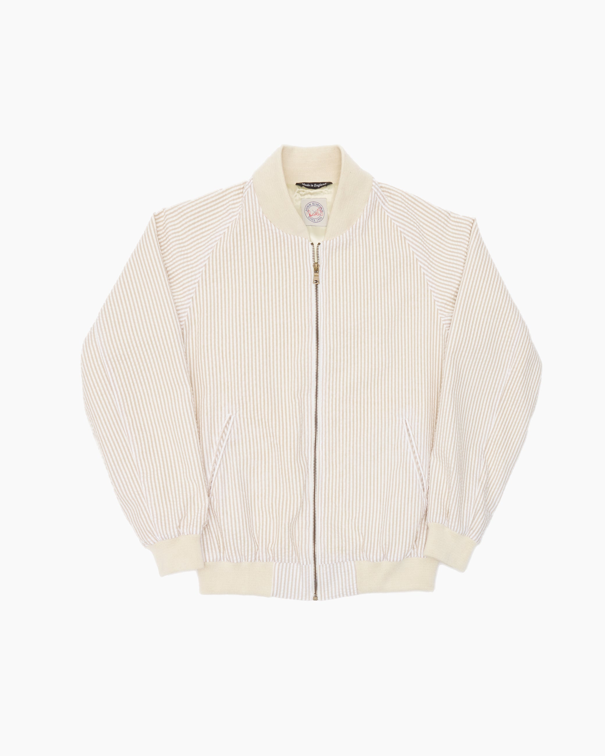 Creme Stripe Seersucker Surf Jacket – JOHN SIMONS