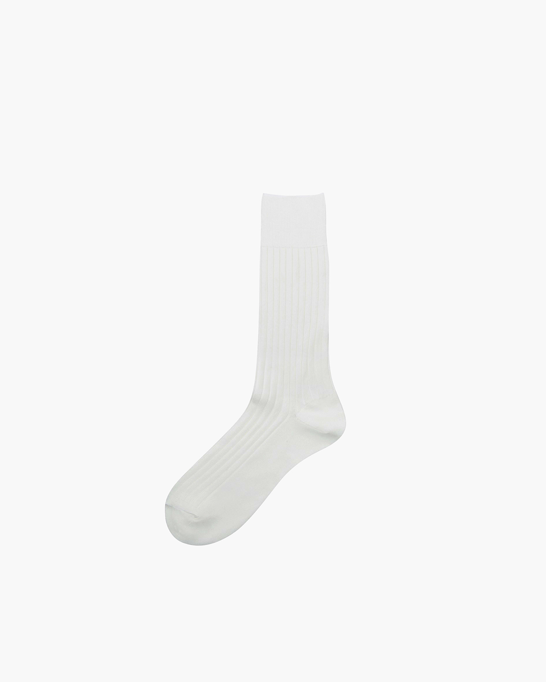 White Short Ribbed Cotton Sock – JOHN SIMONS