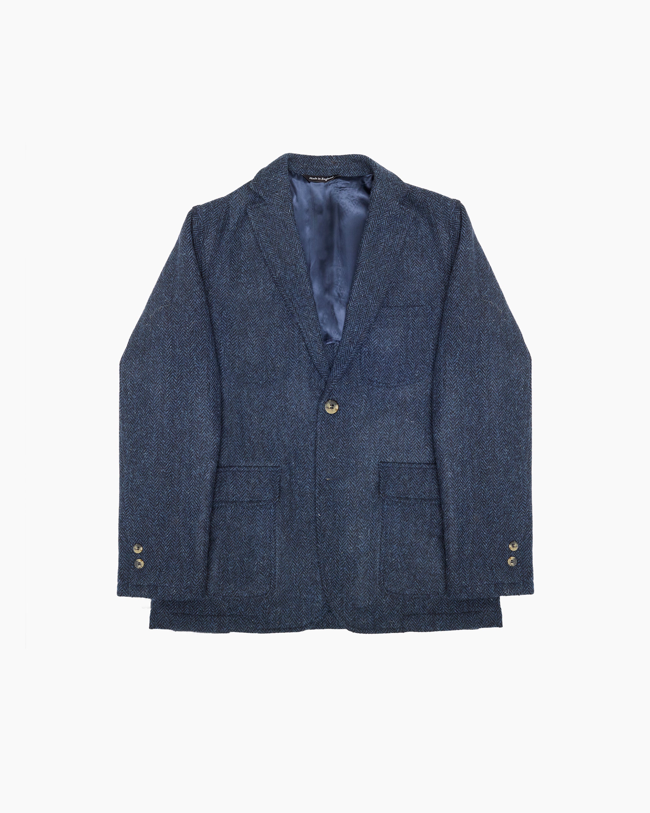 Midnight Blue Herringbone Heavyweight Harris Tweed Ivy Jacket – JOHN SIMONS