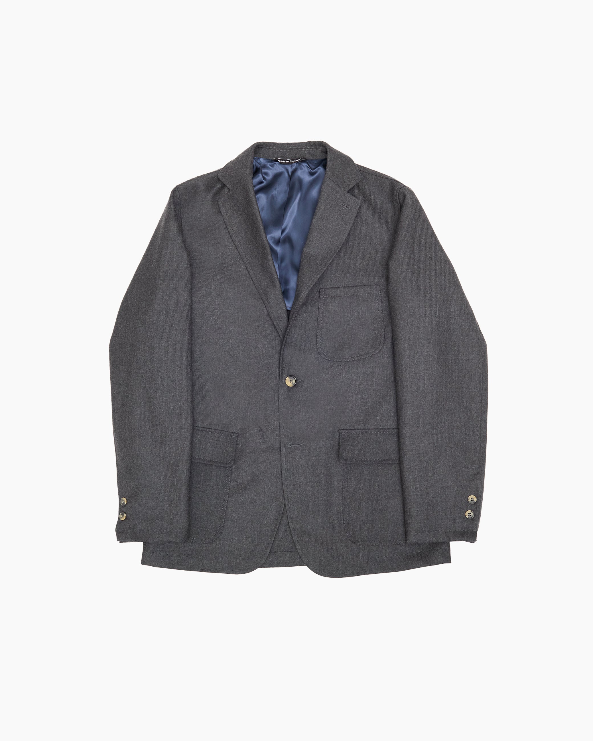 Grey Heavyweight Plain Wool Twill Ivy Jacket – JOHN SIMONS