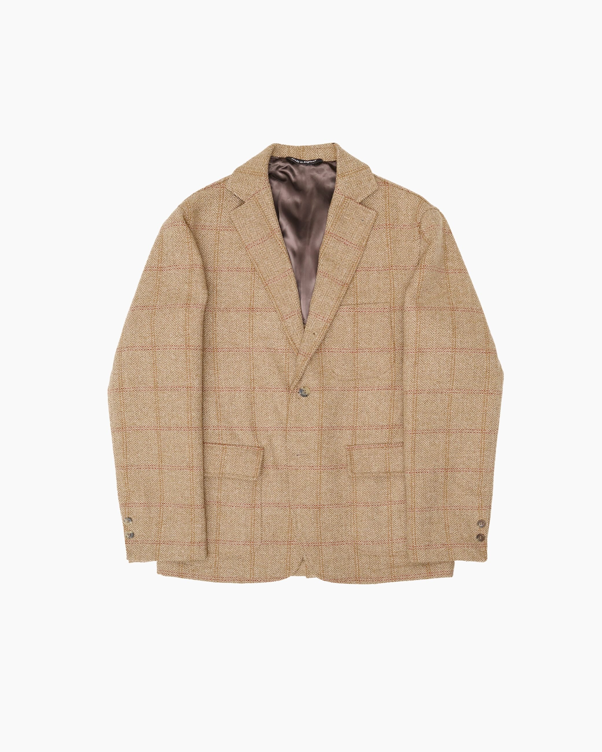 Archive Chestnut Overcheck Herringbone Ivy Jacket – JOHN SIMONS