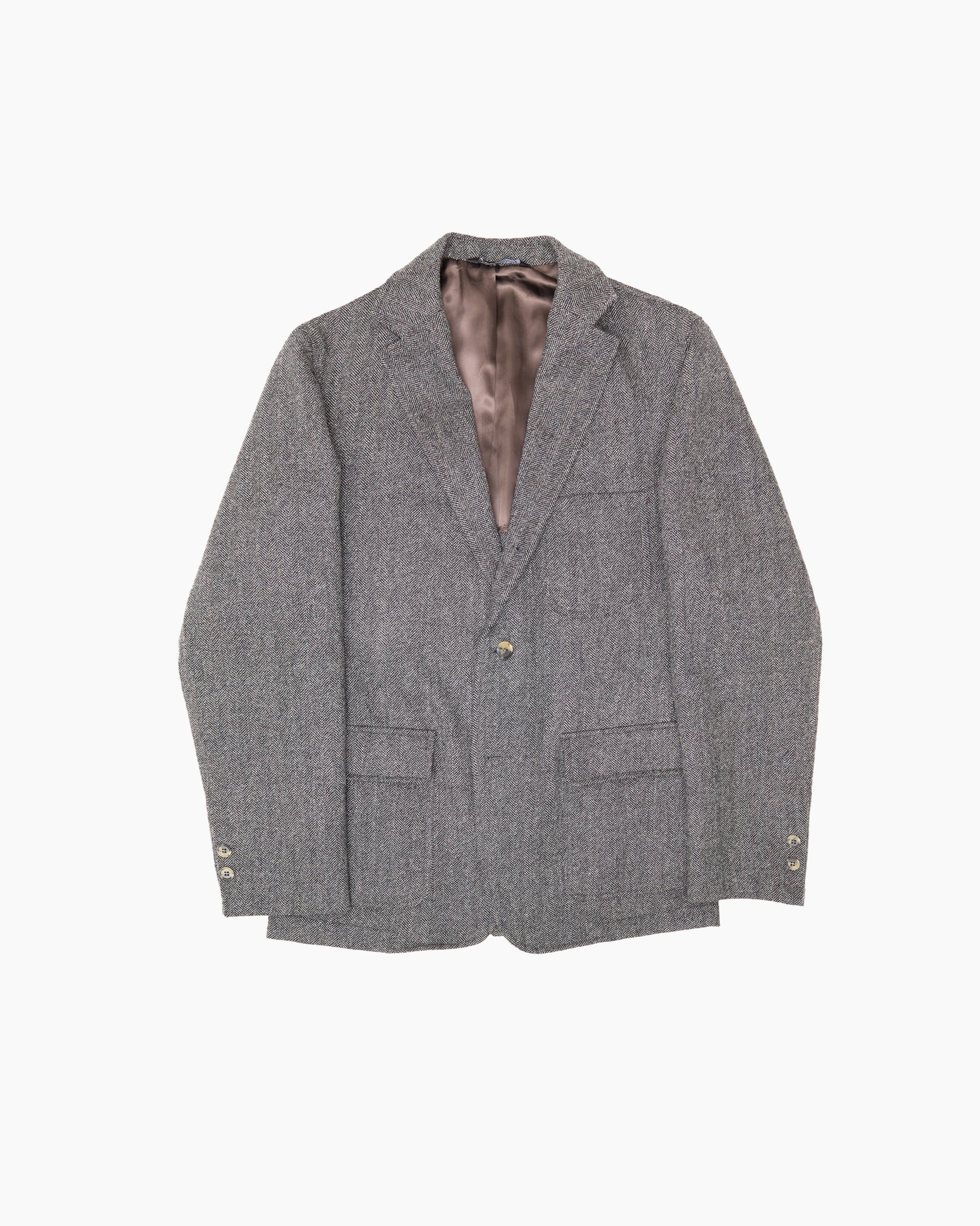 Archive Fine Black & White Wool Herringbone Ivy Jacket – JOHN SIMONS