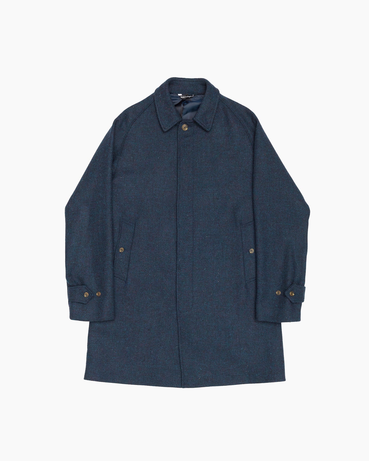Petrol Blue Harris Tweed Overcoat – JOHN SIMONS