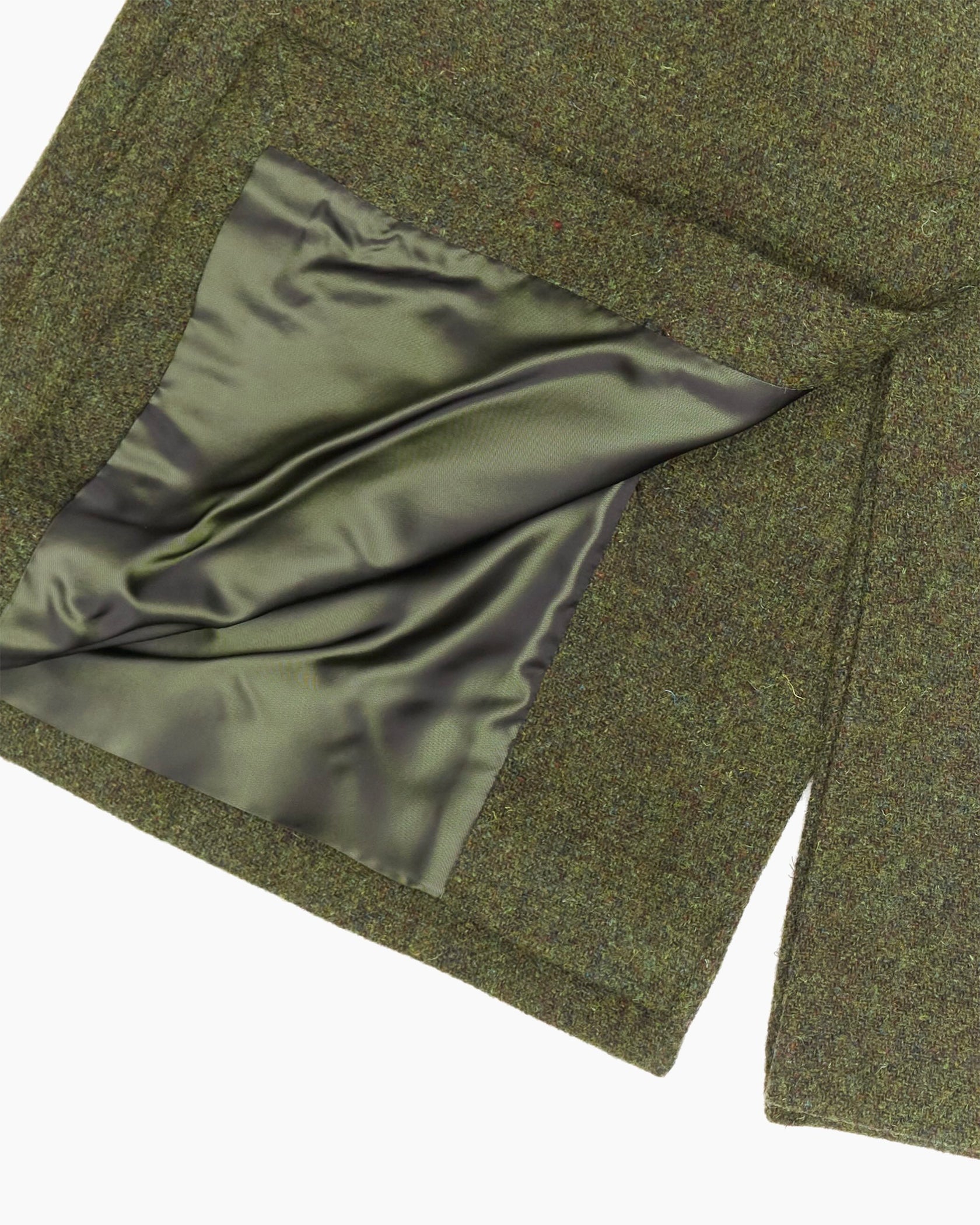 Full Length Green Harris Tweed Overcoat – JOHN SIMONS
