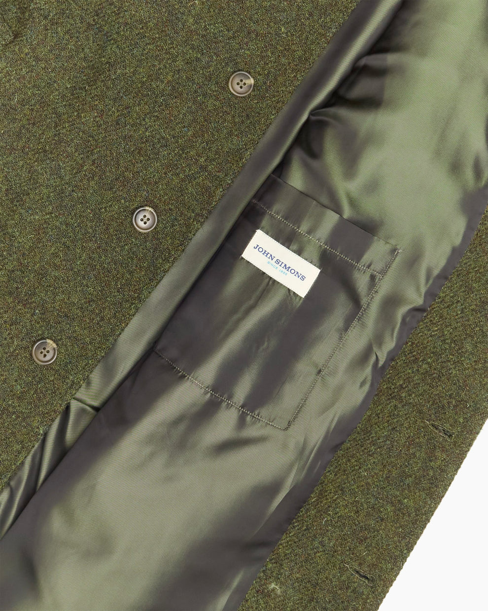 Full Length Green Harris Tweed Overcoat – JOHN SIMONS