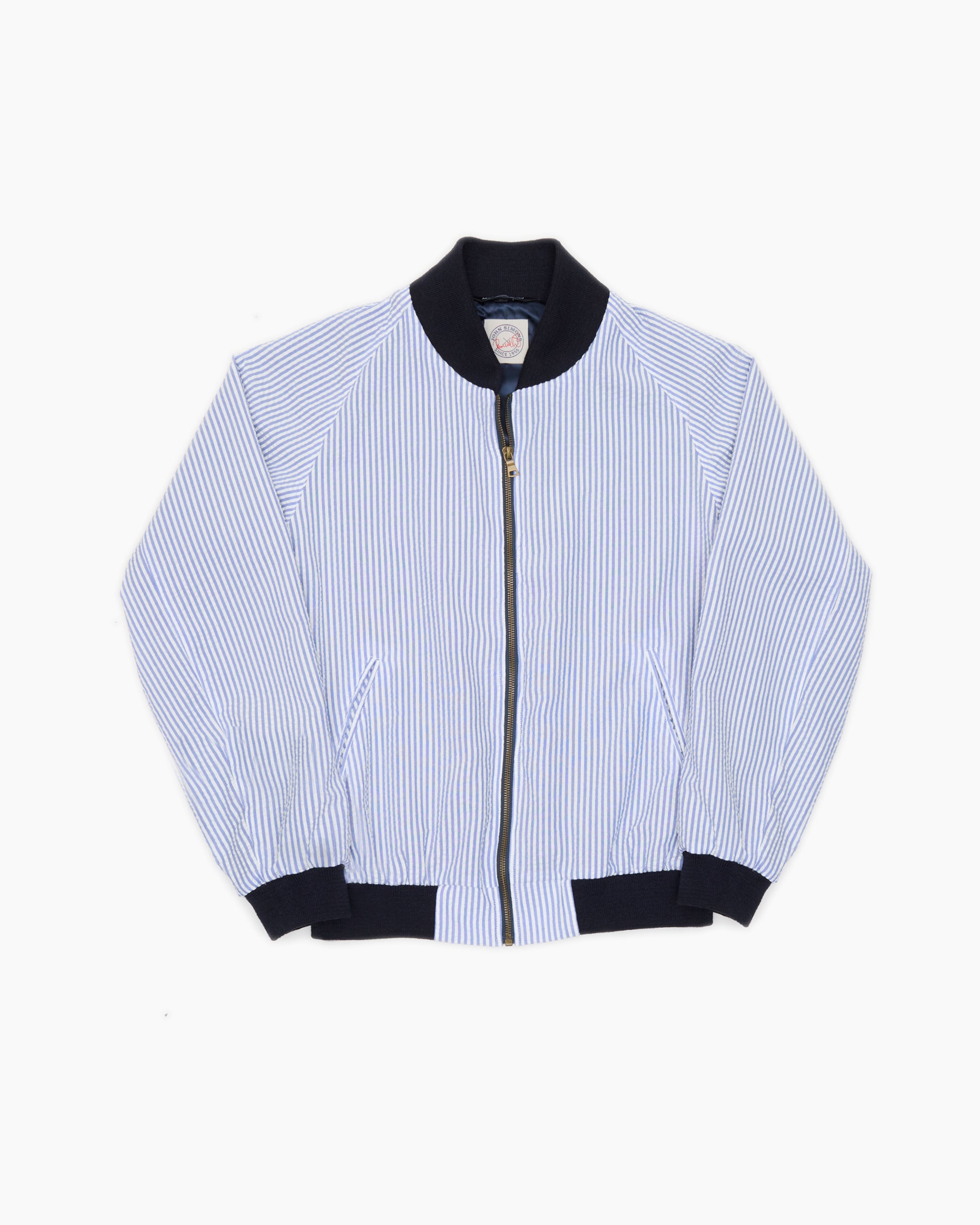 Blue Stripe Seersucker Surf Jacket – JOHN SIMONS